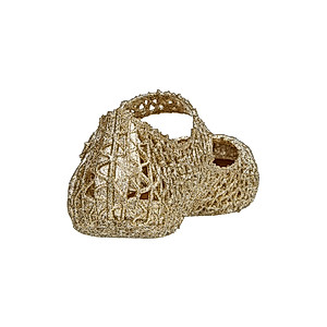 mini melissa® Campana Papel BB Toddler Shoes – Synthetic Construction – Cushioned Footbed – Round Toe Gold 10 Toddler M