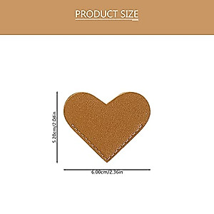 Tofficu Leather Heart Bookmark 6Pcs Handmade Heart Page Corner Decorative Reading Book Marker for Bookworm Book Lover Gifts