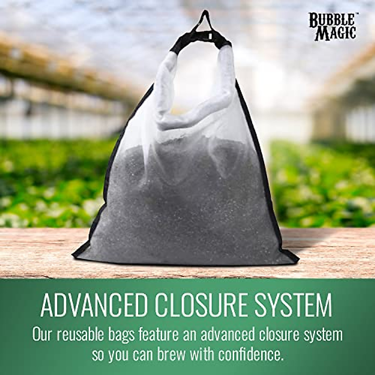 Bubble Magic Compost Tea Bag, Infuser, Strainer, Fine Mesh for 800 Gallon Brewers, Plant Nutrients Extractor, Make Natural Liquid Fertilizer from Organic Material, Large 15.75” x 21.5”