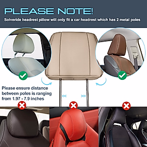 [2022] Car Seat Headrest Pillows for Sleeping and Resting Head Support & Neck Rest for Travel Kids & Adults Easy Installation 360° Adjustable Newest Combine Sturdy Version by Solveride