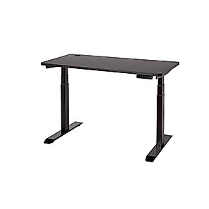 UNICOO Melamine 47.2 x 23.6 Inch Universal Table Top for Standard and Sit to Stand Height Adjustable Home and Office Desk Frames (Tabletop 47.2 - Black)
