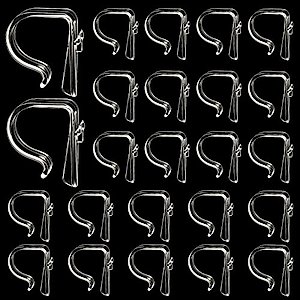 24 Packs Church Pew Clips for Weddings Clear Heavy Duty Plastic Pew Hooks Decorations Pew Flower Holders for Aisle Decorations Chairs Table Ceremony Church Railing Bow Garland Decor