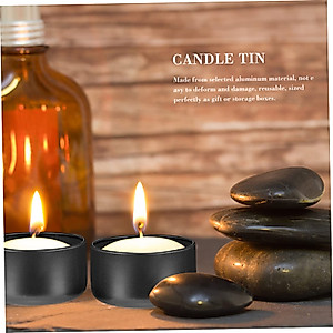 ULDIGI 12pcs Black Aluminum Candle Tins - Round, 8 Oz, Compact & Portable, Ideal for Travel, Storage & DIY Candle Making