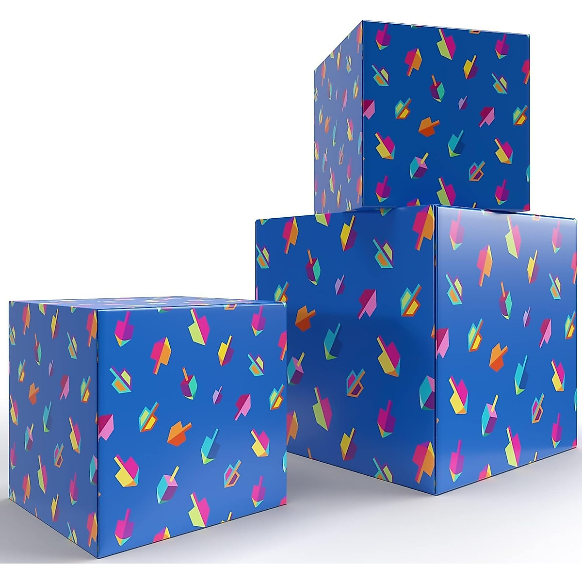 The Dreidel Company Happy Hanukkah Gift-Wrap Chanukah 17.5" in. X 180" in. Each (Happy Hanukkah 4 Roll Variety Pack)