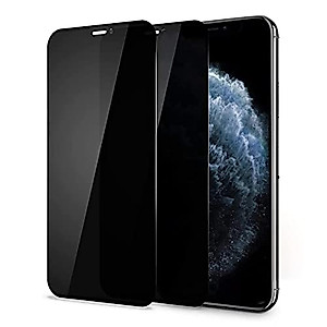 Privacy Screen Protector for iPhone 11/XR,OWRORA 2.5D Edge Full Coverage Anti-Spy 9H Tempered Glass, 6.1’-2 Pack
