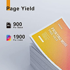 802 802XL Ink Remanufactured Ink Cartridge Replacement for Epson 802 802XL T802XL for Workforce WF-4730 WF-4734 WF-4740 WF-4720 EC-4020 EC-4030 EC-4040 Printer (Black, Cyan, Magenta, Yellow)