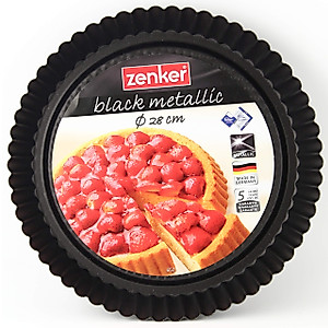 Zenker Non-Stick Carbon Steel Flan/Tart Pan, 11-Inch, grey