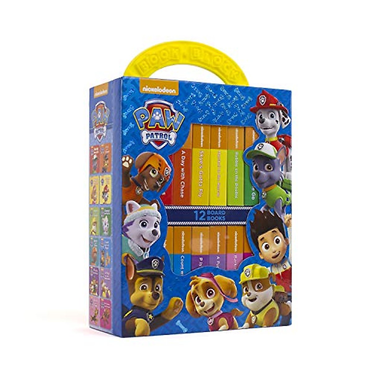 Nickelodeon Paw Patrol Chase, Skye, Marshall, and More! - My First Library Board Book Block 12-Book Set - PI Kids