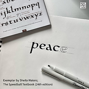 Speedball Elegant Writer Calligraphy 4 Marker Set, Black, 2.0 mm, 2.5 mm & 3.0 mm Chisel Nib Tip Pens for Drawing, Journaling, and Scrapbooking