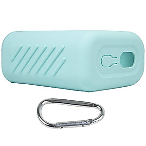 co2CREA Silicone Cover Replacement for JBL GO3 Go 3 Eco Waterproof Ultra Portable Bluetooth Speaker (Teal Case)