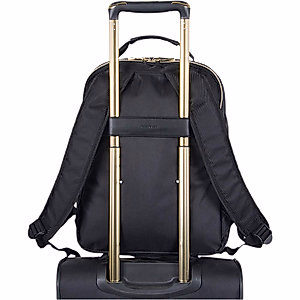 Kenneth Cole Reaction Women's Chelsea 15" Laptop Bag Computer Bookbag for Work, School, College, Nurse, Travel Daypack Purse Backpack, Black