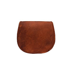 Handmade Full Grain Vintage Leather Crossbody Sling Bag Women/Teen Girls Purse Wallet Satchel Handbag Messenger Bags (Small), Brown