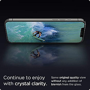 Spigen Tempered Glass Screen Protector [GlasTR EZ FIT] designed for iPhone 12 (2020) / iPhone 12 Pro (2020) [Case Friendly] - 2 Pack