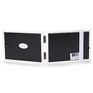 The Grandparent Gift Co. First Great - Grandchild Picture Frame- White Double Hinged Tabletop Photo Frame Holds 4"x6" Pictures or Ultrasounds- Includes Beautiful Sentiment/Poem