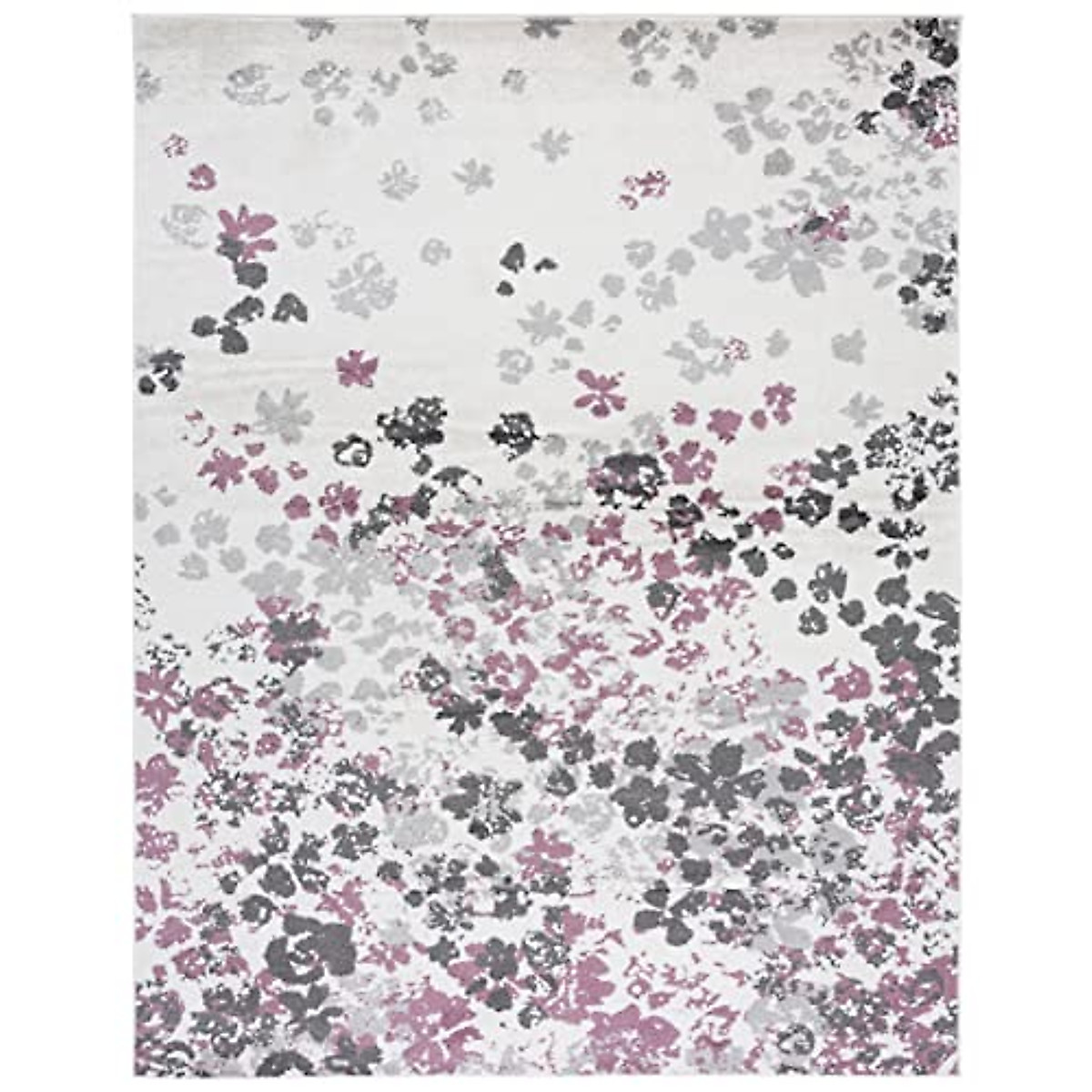 SAFAVIEH Adirondack Collection Area Rug - 9' x 12', Ivory & Purple, Floral Design, Non-Shedding & Easy Care, Ideal for High Traffic Areas in Living Room, Bedroom (ADR115L)