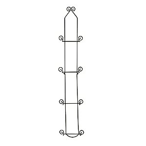 Tripar 4 Tier Vertical Black Plate Rack for Collectible Plates, Plaques, Dishes, & China
