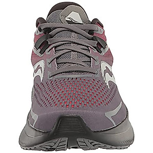 Saucony Men's Ride 15 Running Shoe, Charcoal/RED, 12.5