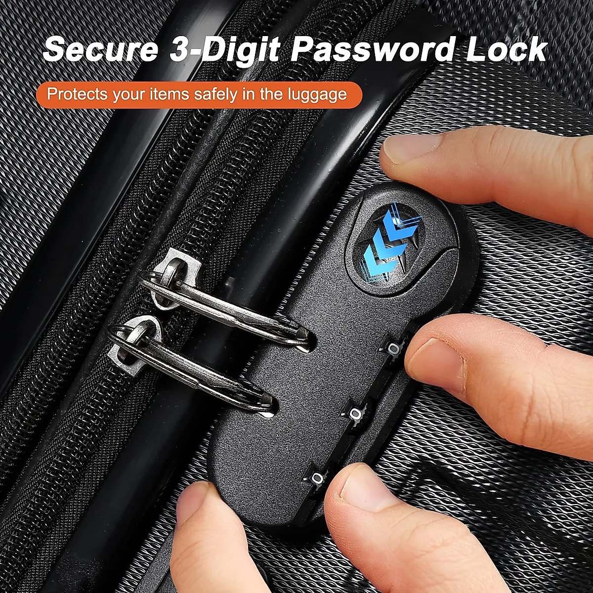 ZenStyle Hardside Expandable Luggage with Spinner Wheels, 21 Inch Carry On Luggage Airline Approved, Lightweight Travel Suitcase with Height Adjustable Handle (Black)