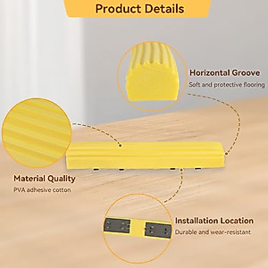 PVA Sponge Roller Mop Head Refills, Sponge Mop Head Replacement Super Absorbent Roller Mop Refill Sponge Mop Head Refill PVA Foam Professional Mop Head for Home Cleaning Tool, Yellow, Set of 2