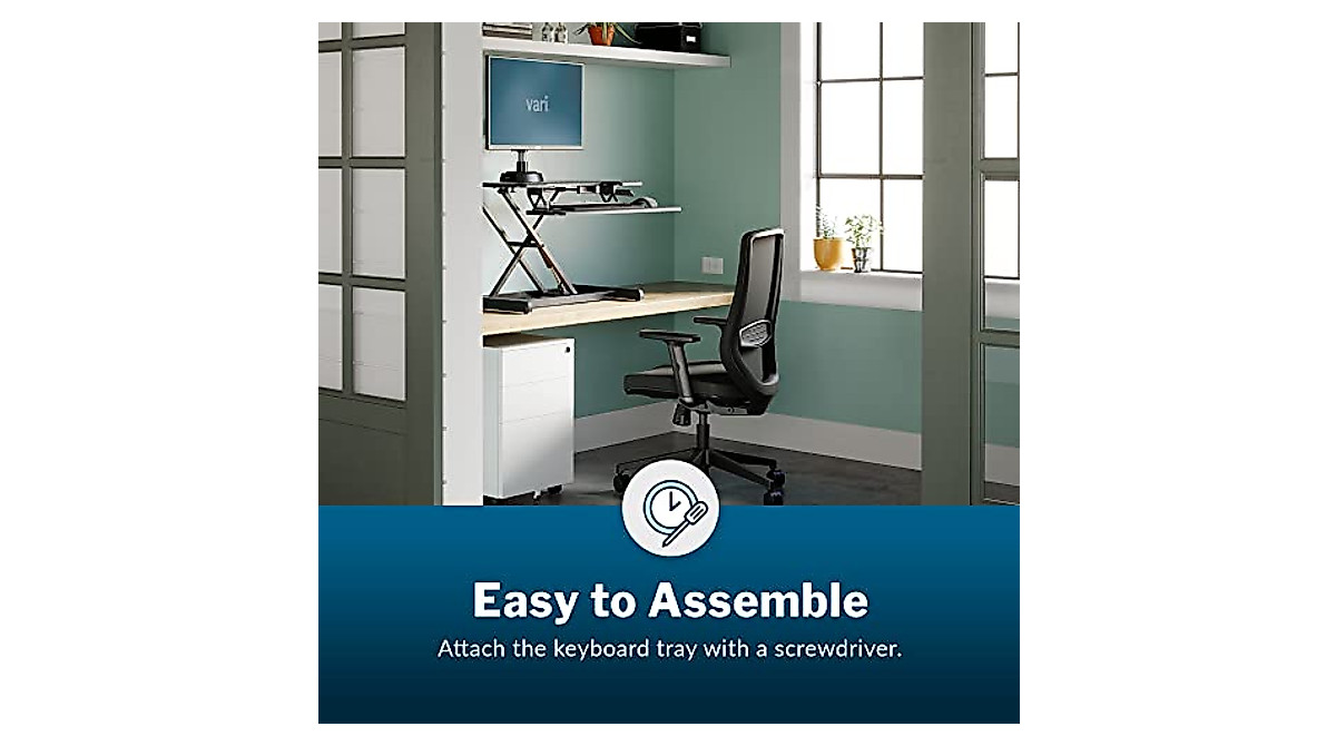 VariDesk Essential Vertical Lift 30 - Compact Sit-Stand Desk Converter