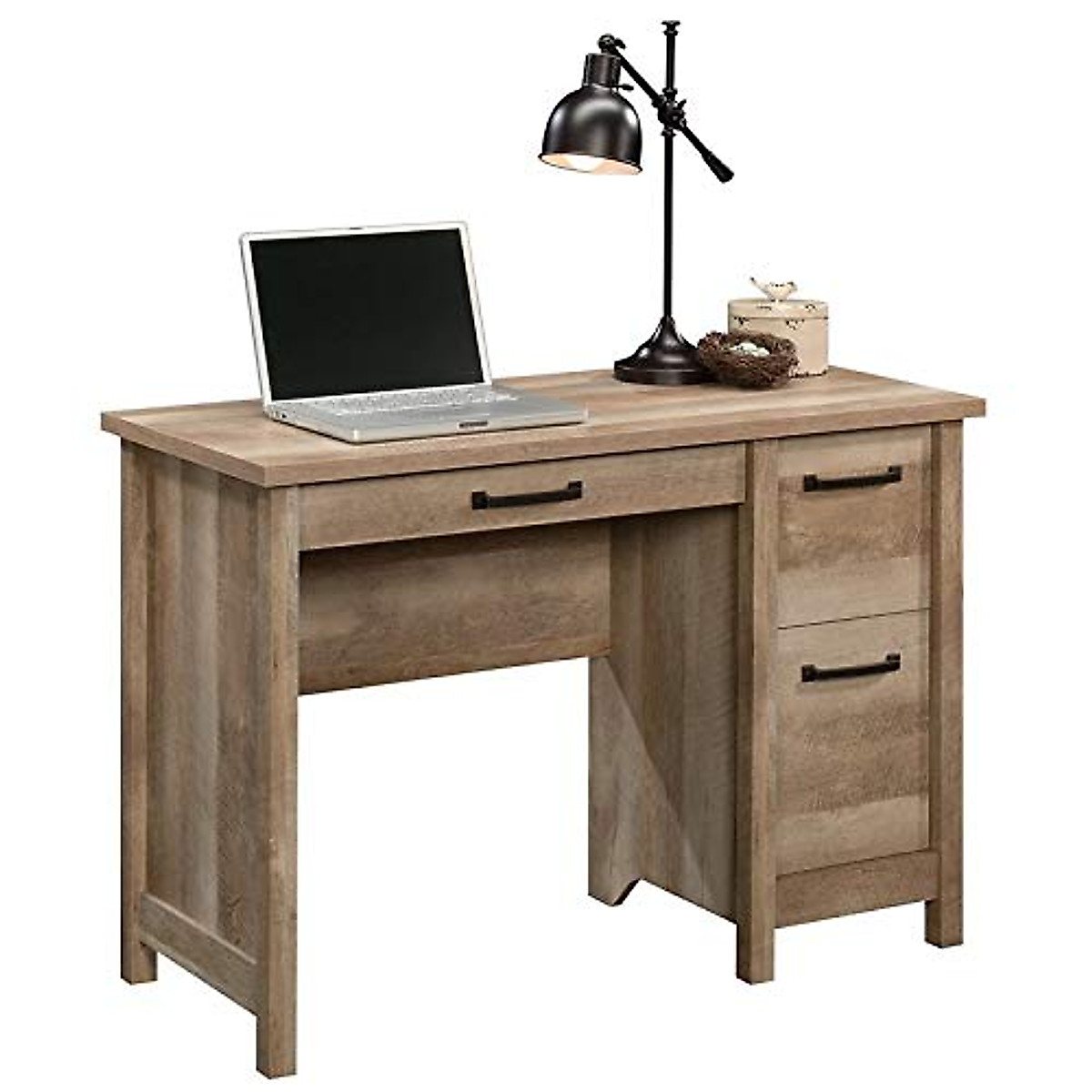 Sauder Cannery Bridge Desk, L: 43.15" x H: 19.291" x W: 29.528", Lintel Oak Finish