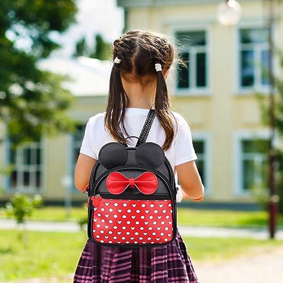 Voikukka Mini Backpacks for Little Girls Backpack Purse Cute Mini Mouse Backpack for Toddler Girl Bag Small Kids Backpacks Gift Leather Travel Backpack Children Backpack