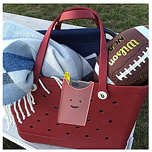 UQOOQFA Phone Holder Insert Accessory Compatible with Bogg Bags, Soft Rubber Accessories for Bogg Bag Decorative Charm Inserts for Storage Phone Case Key Lipstick Sunglass Wallet (Pink)