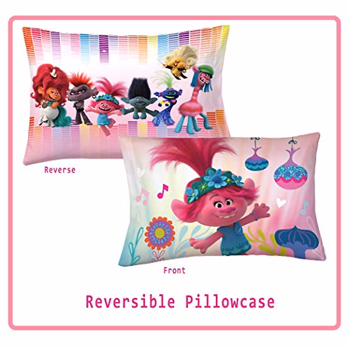 Franco Manufacturing Trolls World Tour 4 Piece Full Size Microfiber Sheet Set