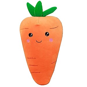 ASkinds Cartoon Carrot Plush Toy, 30inch Cute Carrot Shape Pillow Stuffed Carrot Toy Soft Carrot Doll for Boys Girls