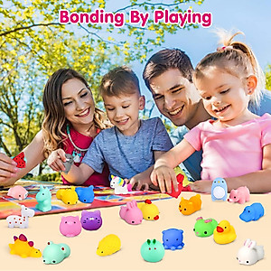 LUDILO Squishies 40Pcs Mochi Squishy Toys Kawaii Mini Squishy Kids Party Favors Easter Egg Fillers Treasure Box Toys Classroom Prizes Valentine Gifts Stocking Stuffers Birthday Gifts Boys Girls,Random