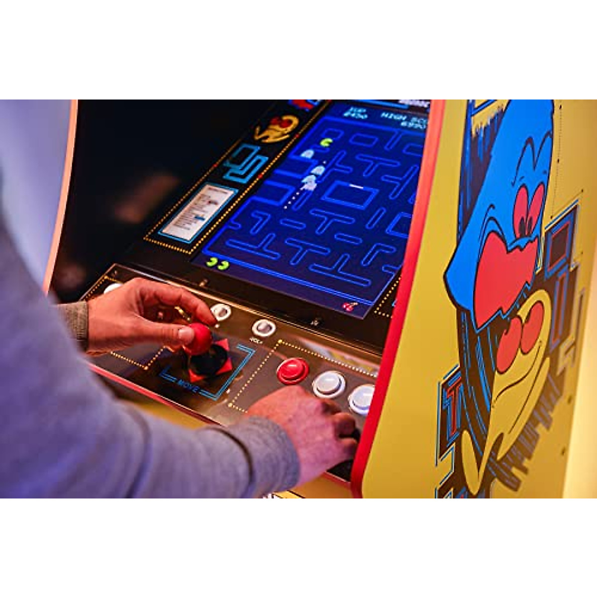Arcade1Up PAC-Man Deluxe Arcade Machine for Home - 5 Feet Tall - 14 Classic Games