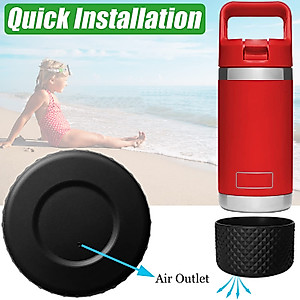 Acemoo Upgraded Silicone Boot Sleeve for YETI Rambler Jr 12 oz and Rambler 12 oz 18 oz, Diamond Embossed, Anti-Slip, Less Noise for YETI Rambler Bottle - Dishwasher Safe