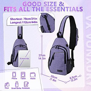 VX VONXURY Sling Backpack Women, Multipurpose Crossbody Bags for Women Trendy Lightweight Chest Bag for Travel Hiking Cycling