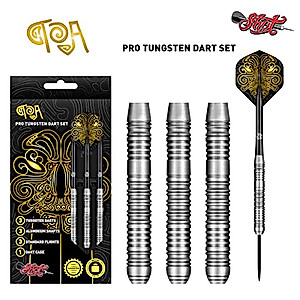 Shot! TOA Steel Tip Dart Set Tungsten Pro Throwing Darts Steel Tip Set Professional Metal Tip Bar Darts for Adults (23)