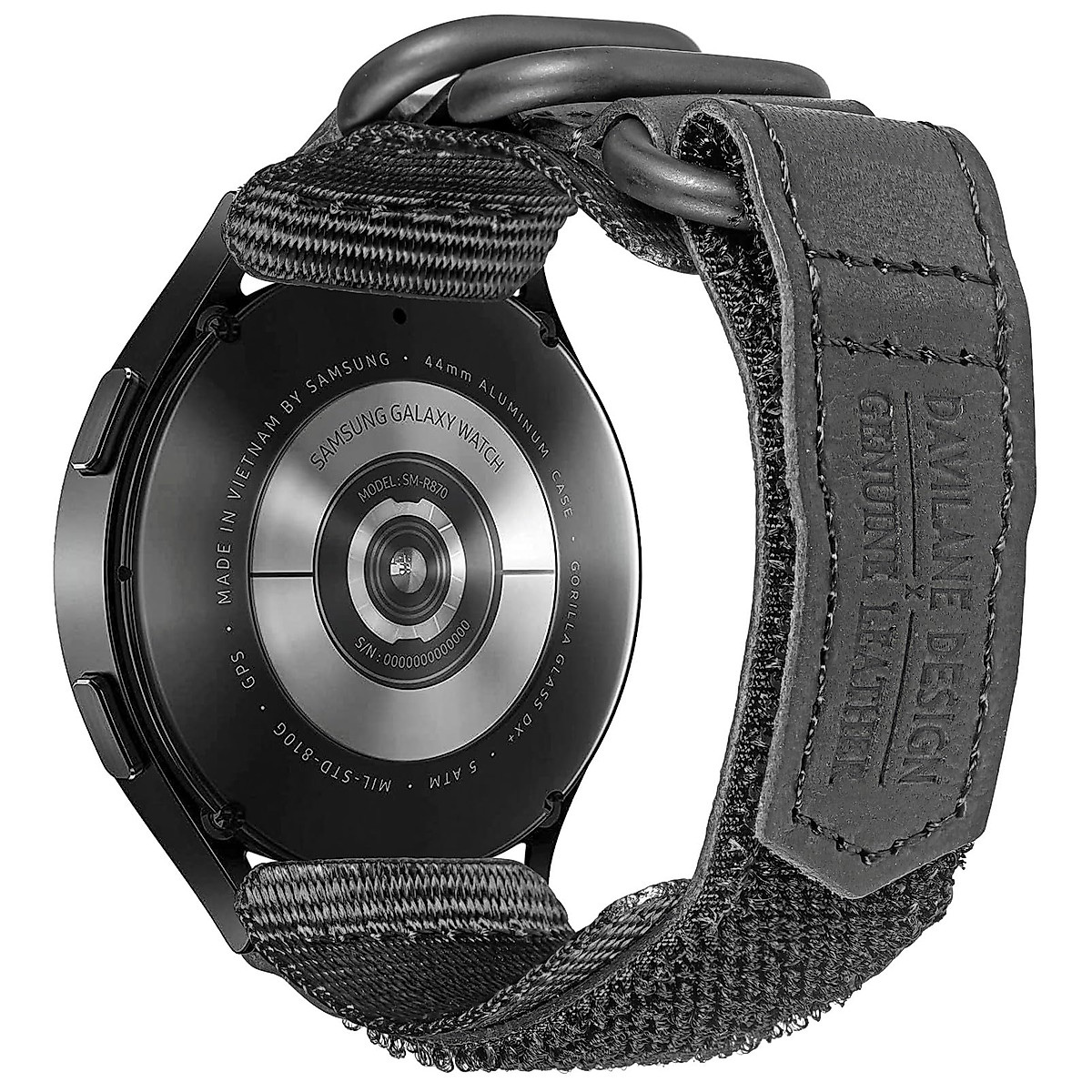 DAVILANE Compatible with Samsung Galaxy Watch Bands,20mm Quick Release Leather Nylon Watch Strap for Galaxy Watch 6 Classic 47mm 43mm/6 44mm 40mm/5 40mm 44mm/5 Pro 45mm etc.