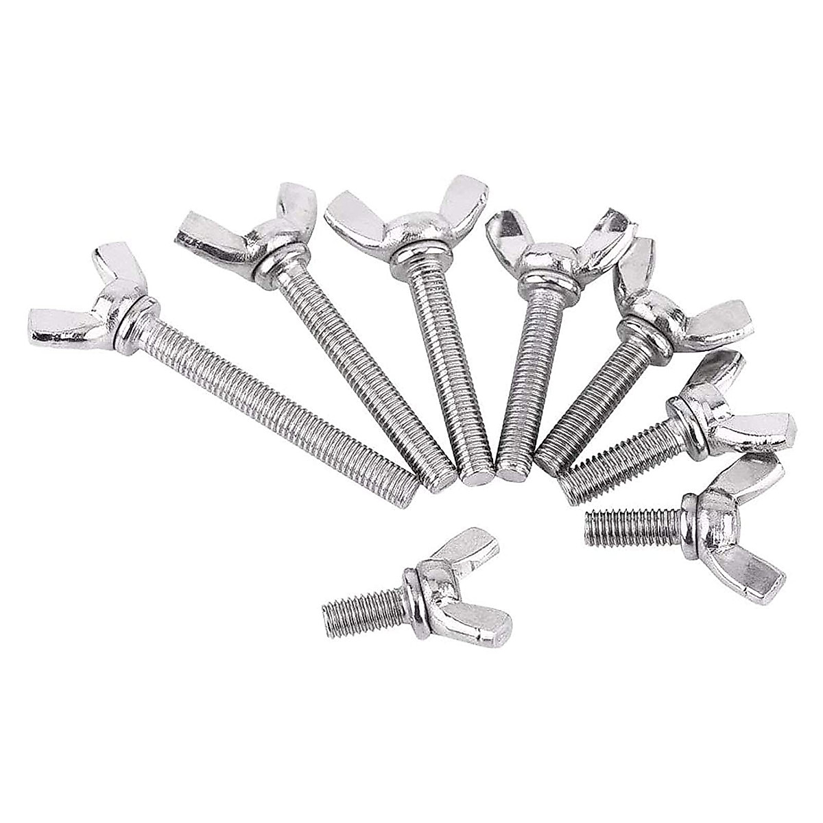 20 Pcs M6 Carbon Steel Zinc Plating Wing Butterfly Screws Bolts,Wing Bolt,Machine Fastener,Thumb Hand Screws for Electronic Equipment (Galvanized M6-1.0 x 20mm)