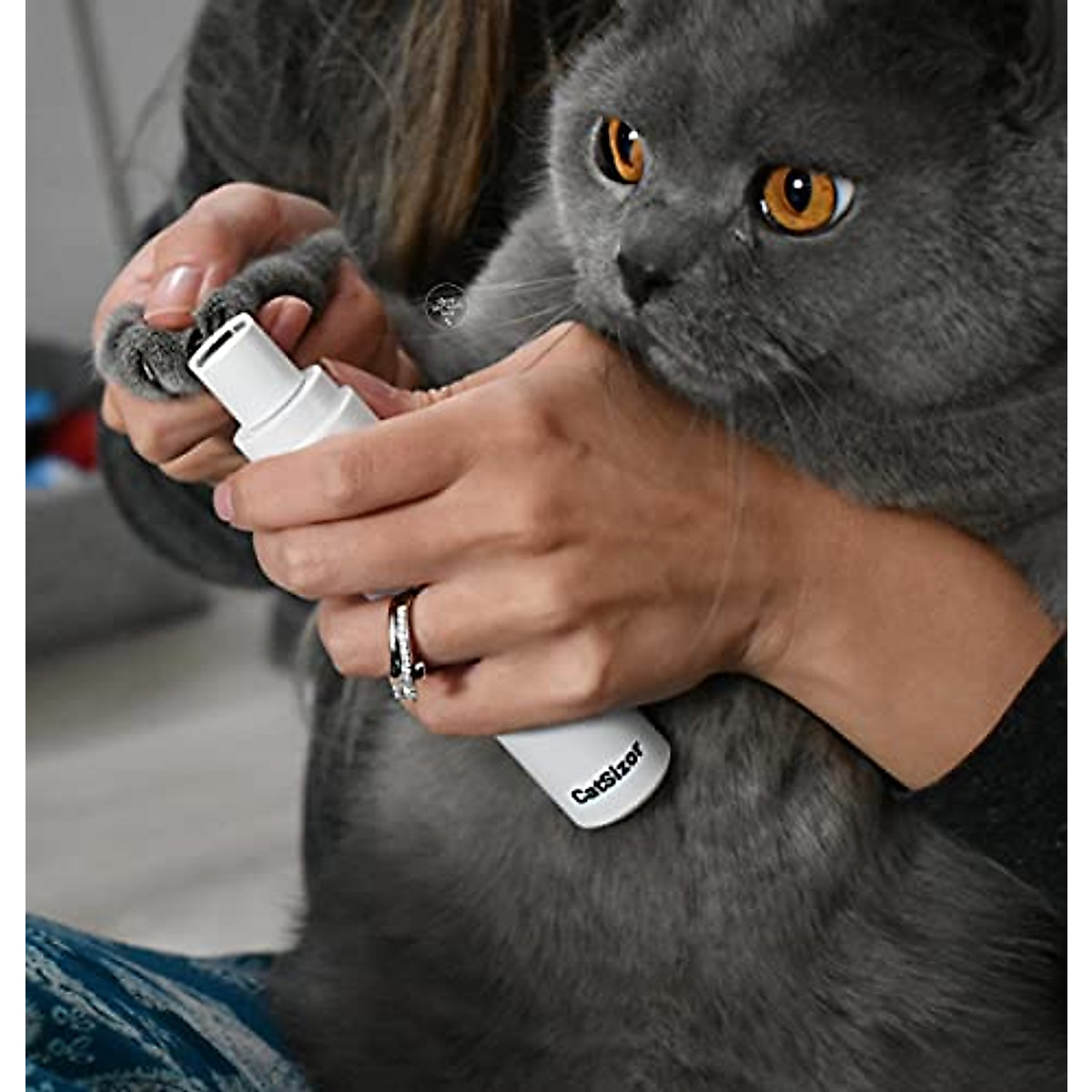 CatSizor Cat Nail Grinder Trimmer – Professional Quiet 2-Speed Rechargeable Electric Pet Grooming & Smoothing Tool Kit – Painless Paw Clipper