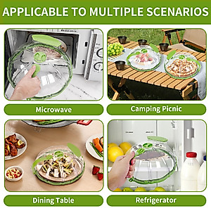 Microwave Splatter Cover for Food Guard - Microwave Cover with Water Steamer 10 Inch Plate Covers - Upgraded Kitchen Gadgets and Accessories - House Essentials for Kitchen