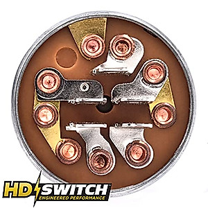 HD Switch Starter Ignition Switch, 4 Position, Replaces Miller Welder 217680 & 207073 Includes Handle Lever & Dust Shield Grommet System