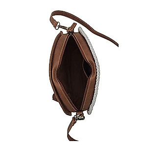 Western Leather Round Bag for Women - Crossbody Purse Shoulder Bag Marigold