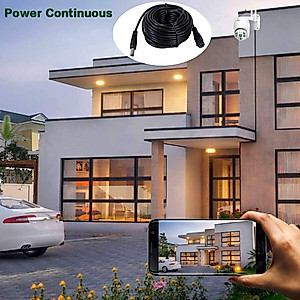 Vanxse 10Meters-33FT Dc 12v CCTV Power Extension Cable 2.1x5.5mm Power Cord for CCTV Security Camera WiFi IP Surveillance Camera NVR Dvr LED Strip Router CCTV Microphone Reverse Backup Camera