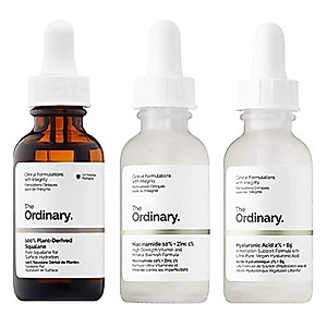 The Ordinary Face Serum Set! 100% Plant-Derived Squalane Prevent Ongoing Loss Of Hydration! Niacinamide 10% + Zinc 1% Reduces Skin Blemishes! Hyaluronic Acid 2% + B5 Enhanced Hydration!