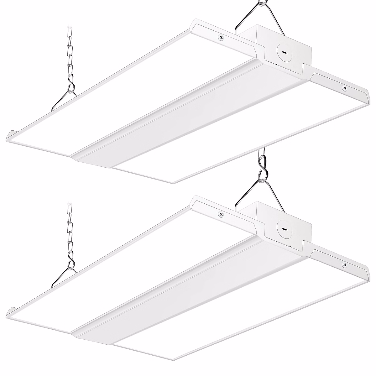 Yolovis 2 Pack 1.2FT LED High Bay Shop Light, 160W Linear Mini Shop Light, Super Bright 22000LM 138LM/W, 120-277V, 0-10V Dimmable, 5000K Daylight Hanging Light for Garage Workshop Warehouse