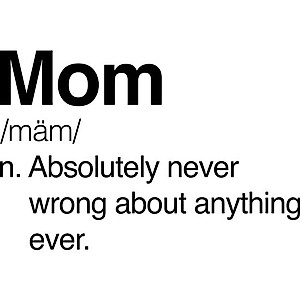 CafePress Mom Never Wrong Large Mug Ceramic Coffee Mug, Tea Cup 11 oz