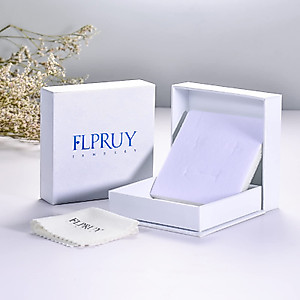 Flpruy 2CT Moissanite Engagement Ring 925 Sterling Silver 8.5mm Solitaire Round Cut White Gold Wedding Ring for Women Fiancée