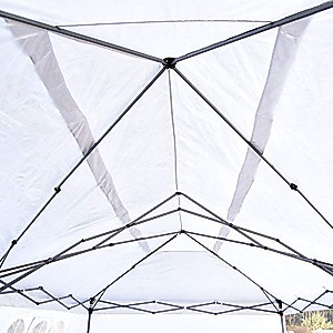 Outsunny 10' x 20' Heavy Duty Pop Up Canopy Party Tent with 4 Removable Sidewalls, Outdoor Cabana Gazebo with Carry Bag, Weather Protection, White