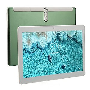 VINGVO Tablet PC, T10W 2MP Front Camera 128GB Extended Storage Dual SIM Dual Standby 10.1 Inch Tablet for Android 12 for Calling (US Plug)