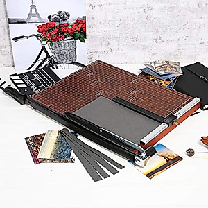 A2-B7 Paper Trimmer Paper Cutter Heavy Duty Trimmer Gridded Paper Photo Guillotine Craft Machine 18 inch Cut Length 12 Sheets Capacity for Office Home Use