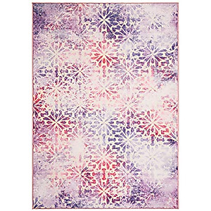 SAFAVIEH Machine Washable Slip Resistant Collection 6' 7" x 9' Purple/Pink Inspired by Disney's live action film Aladdin - Jasmine Area Rug