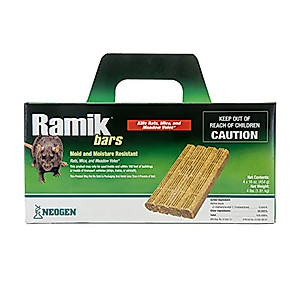 Neogen Ramik Fish Flavored Weather Resistant Rodenticide Bars, 4 x 16 oz Bars (4lb)